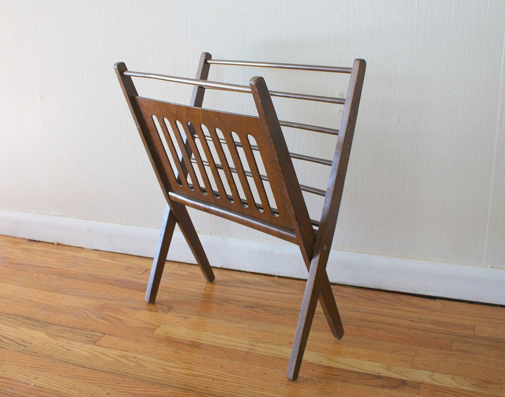 Mid Century Modern Folding Magazine Racks | Picked Vintage