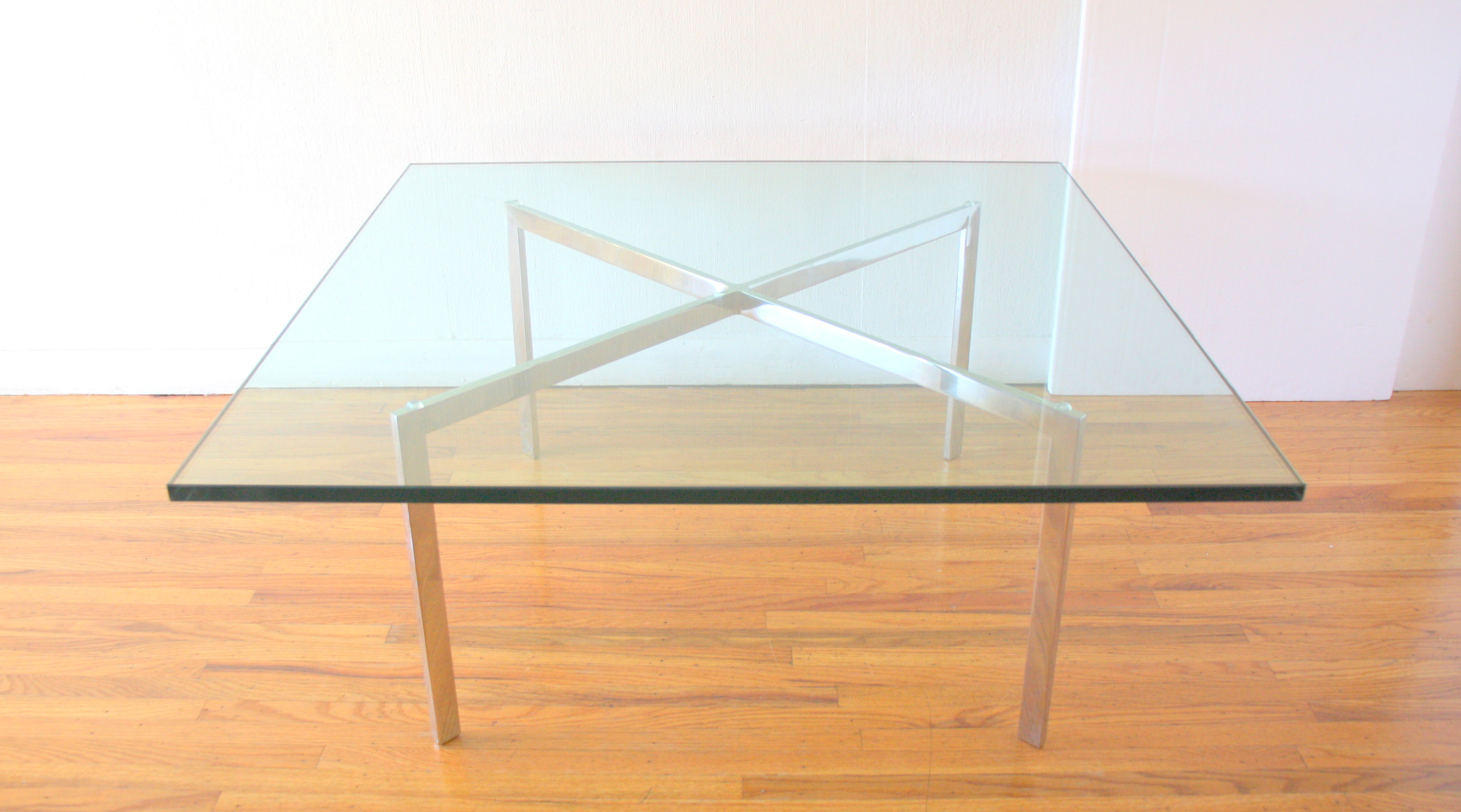Mid Century Modern Glass & Chrome Coffee Table | Picked Vintage