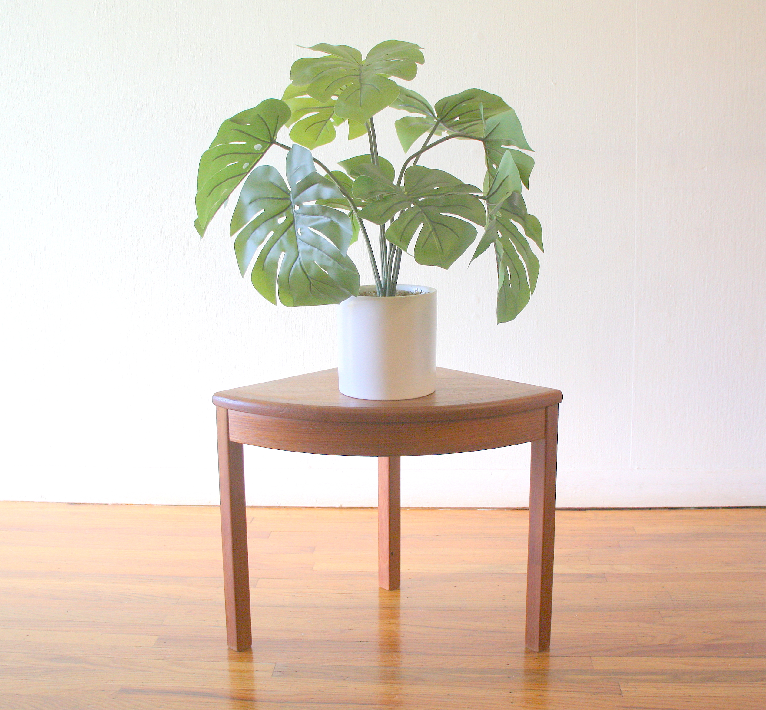 Mid Century Modern Danish Teak Corner Table | Picked Vintage