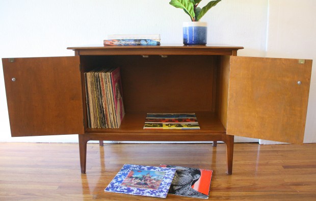Mid Century Modern Bar Record Cabinet | Picked Vintage